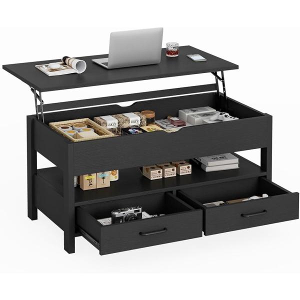 バリエーションコード : 2BR9IXPK85「商品仕様」サイズ：約幅90x奥行き45x高さ46-59cm / 本体重量：約27.5kg / 材質：合成樹脂化粧合板（メラミン） / 耐荷重天板［25kg］、棚［15kg］、引き出し［20kg...