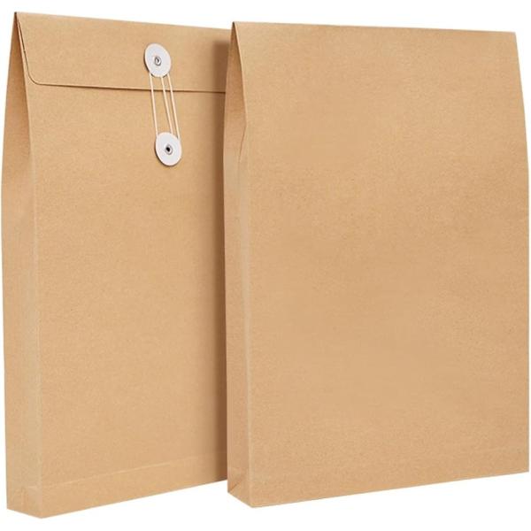 「丈夫なクラフト紙で長持ち設計」 破れにくく耐久性の高いクラフト紙を使用しており、大切な書類や資料をしっかり保護します。日常業務からビジネスシーンまで幅広く活躍します。「紐付きでしっかり閉じられる安心構造」 開閉に便利な紐付きタイプで、書類...