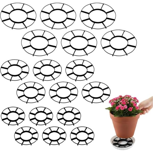バリエーションコード : 2BRDVNYOSH「抜群の通気性と排水性で植物の根腐れを徹底防止」SakuraLovely8の植木鉢スペーサーは、鉢底と地面の間に理想的な隙間を作ることで、空気の流通を劇的に促進します。水やり時に溢れた水が底に溜...