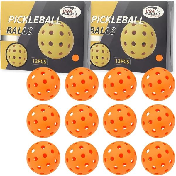 バリエーションコード : 2BRDWW555H「練習に適した40穴設計で安定した飛行性能」ピックルボール特有の空力特性を考慮した40穴設計を採用。ボール全体に均一に配置されたホールが空気抵抗を分散し、打球時のブレを抑えます。ラリー中の軌道が...