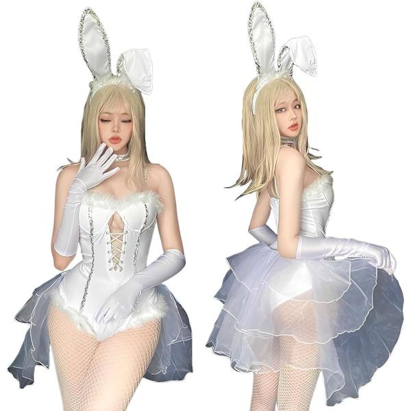 バリエーションコード : 2BRF3ULNS3まるで氷のプリンセスが舞い降りたような、純白のバニーガール コスプレ。光を反射して輝くホワイトの生地に、シルバーラメがきらめく特別仕様。光を柔らかく反射し、上品な艶めきを放ちます。ステージ照明や...