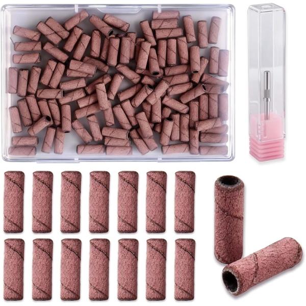 「セット内容」小型ベアリング付きサンディングリング1個、ピンク色240番サンディングリング100枚。これらのアイテムは収納ボックスにまとめられており、整理や携帯に便利です。「材質」高硬度プレミアムサンドペーパーを採用し、耐久性に優れ破損しに...