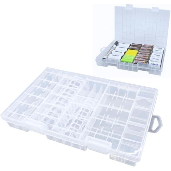 「電池まとめて保管」単1〜単4・9V・ボタン電池までこれ一つでジャンル別に仕分けが可能。使う種類がすぐ見つかり、在庫もひと目で把握。乾電池の管理と補充がスムーズになります。「大容量収納」収容目安は単1x4本・単2x5本・単3x20本・単4x...