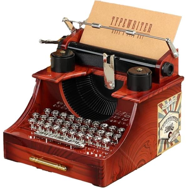 音に合わせて両軸が回る。レトロなタイプライター型でインテリア雑貨としておくだけでも可愛い、おしゃれなオルゴール付き木目調ジュエリーケース。ジュエリーボックスとして、アクセサリー収納ができる引き出し1段付き。アクセサリーだけでなく思い出の品や...