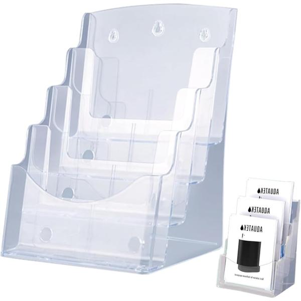 「専用箱を用意」輸送中の破損が多いとのご指摘を頂き、専用箱を用意し商品破損の軽減を致しました。「A4 3段/4段段差」カタログスタンドA4対応、奥まで見渡せる段差で資料の取り出しスムーズ。「卓上・壁掛け2WAY」チラシスタンドは背面穴付き、...