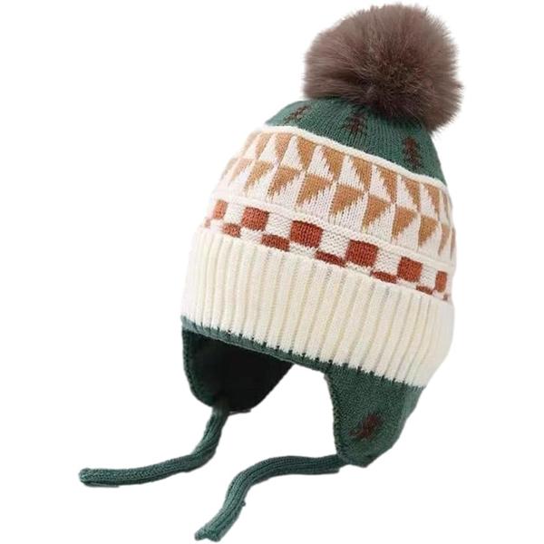 バリエーションコード : 2BRH3X8WWFノルディック柄が可愛い耳当て付きのニット帽子です。寒い日のお出かけにぴったり。もこもこ＆可愛い冬の必需品。男女兼用で使えるアイテム。見た目も機能も。耳までぽかぽかのキッズ用ニット帽。頭をすっぽり...