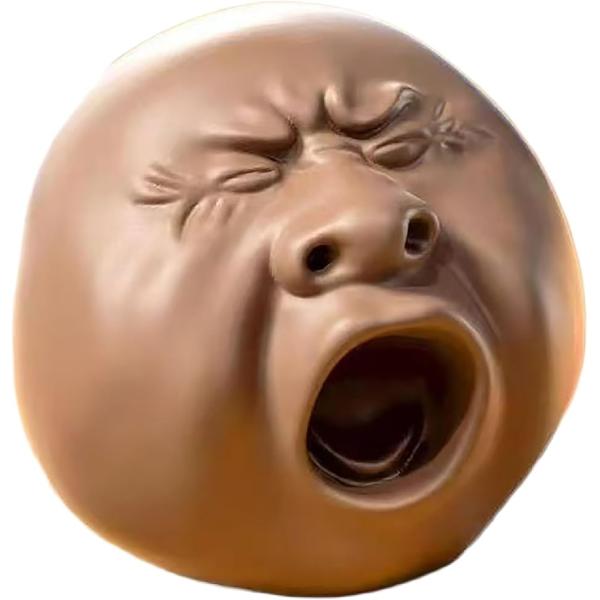 「あくび顔が癒しと笑いを届けるボール」 インパクト抜群の「あくび顔」デザインが特徴のボール。握るだけで柔らかく変形し、ユーモラスな表情がさらに強調されるため、視覚的な面白さと触り心地の両方でリラックス効果を得られます。手のひらに収まるサイズ...