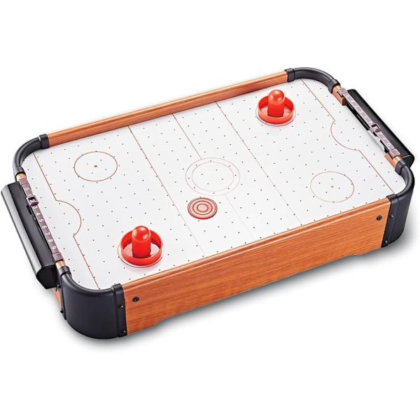 「おうちで白熱。本格エアホッケーを卓上で楽しめるコンパクトゲーム」卓上サイズながら電動ファンを搭載し、パックがスムーズに滑る本格派エアホッケー。木目調のレトロデザインが温かみを感じさせ、リビングに置くだけで遊び心あるインテリアにもなります。...