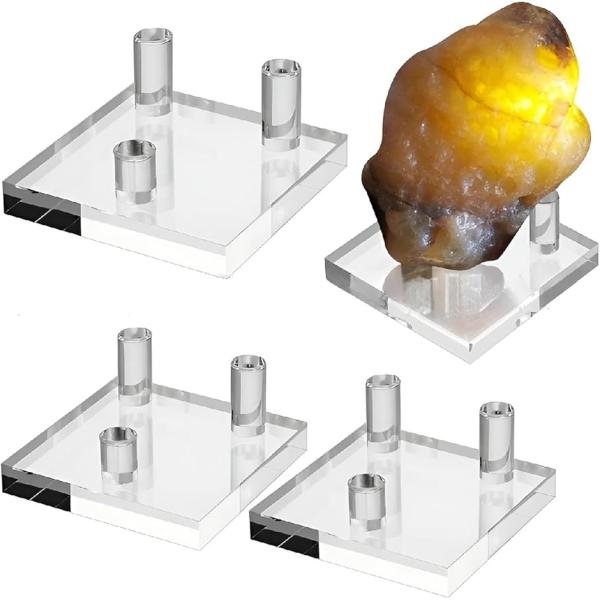 バリエーションコード : 2BRHXJ3XH4アクリル素材を使用した鉱石ディスプレイ4個セットです。ブレスレットや天然石、パワーストーンなどの美しさを際立たせ、コレクションをより魅力的に演出します。上品でシンプルなデザインはインテリアにも自...