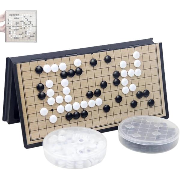 「強力マグネットでずれにくい」盤面にマグネットを内蔵した磁石式囲碁セットです。碁石がしっかり吸着するため、うっかり手やテーブルが動いても石がずれにくく、初心者やお子さまでも安心して対局を楽しめます。コンパクトな19路盤ながら、しっかり本格的...