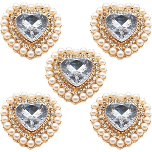 バリエーションコード : 2BRICPW2TWハート型デザインのビジューパーツ。作品のワンポイントに最適約26x27mmの程よいサイズでデコや装飾に使いやすい推し活グッズやハンドメイド作品を華やかに演出接着・縫い付けなど用途に合わせて使える...