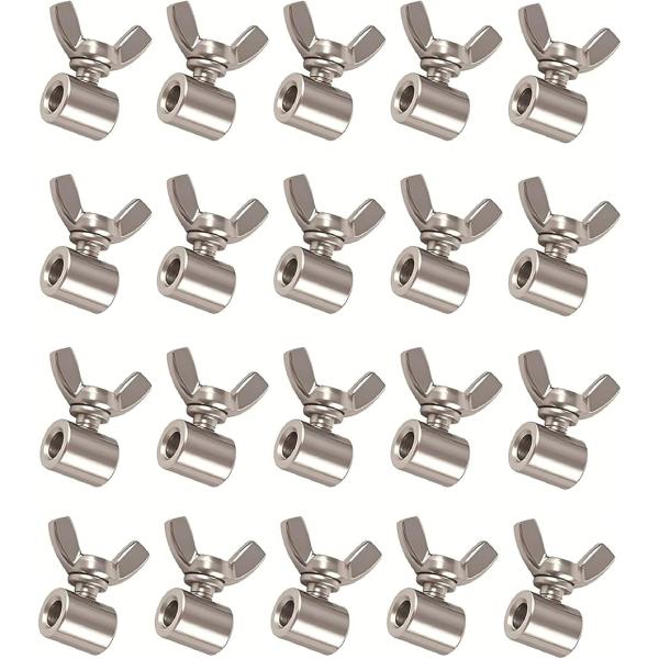 バリエーションコード : 2BRJU5J1KW屋外でのロープやワイヤーの位置調整に使える、蝶ネジ式の固定金具です。蝶ネジを回すだけでワイヤーの通し位置を細かく調整でき、作業の流れを整えやすい構造です。ロープの張り具合を手元で確認しながら扱う...