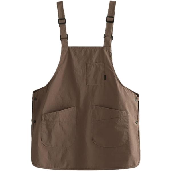 バリエーションコード : 2BUS5FTF0G「シンプルな脱着で快適装着」かぶるだけで使えるベストタイプのワークエプロンです。ひもを結ぶ手間がないため、作業やアウトドアの手間が省け、すぐに動き出せます。前後対称なデザインで、どの向きでも使え...