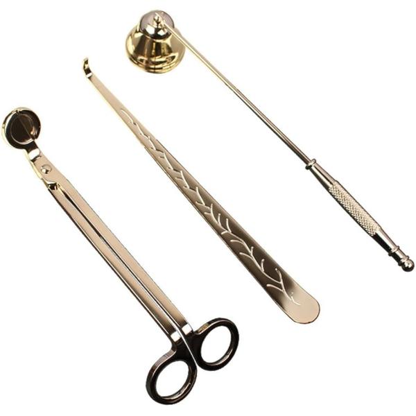 バリエーションコード : 2BRKDS6GS9「快適なキャンドルライフ」 煙を抑えてスマートに消火。お部屋の香りを損なわず、芯のカットや調整など、アロマキャンドルを長く綺麗に楽しむための必須ツールセットです。「高品質ステンレス採用」 耐久性...