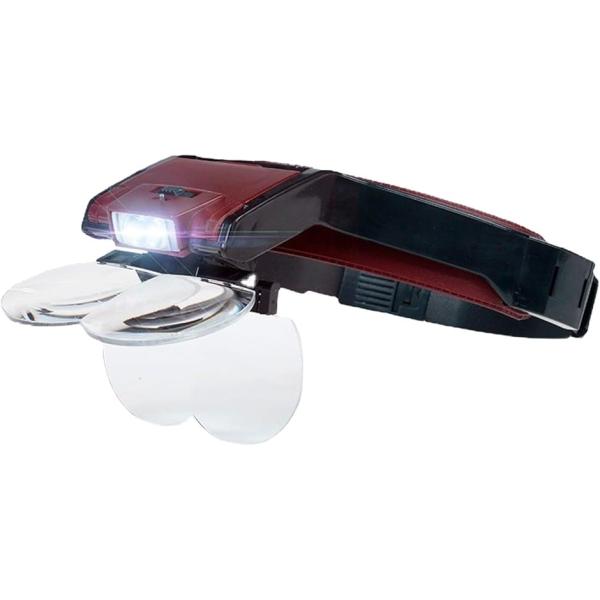 「細かい作業がよく見える」 細かい作業を見やすくサポートする、LEDライト付きヘッドルーペです。頭部に固定して使えるから、作業中の視界が安定します。プラモデル制作や木工・DIY、ハンドメイドなどで細かい部分が見えにくい方にぴったり。老眼鏡だ...