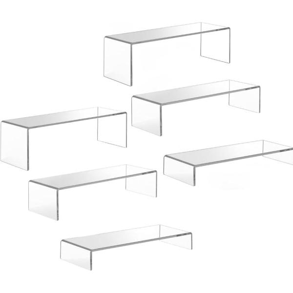 「商品を美しく魅せるクリアステージ」 PreQruoo アクリル展示台セットは、店舗やショップの陳列に最適なディスプレイ什器で、透明コの字ステージが商品展示を立体的に演出します。6個セットで組み合わせ自由、フィギュアや小物、アクセサリーを美...