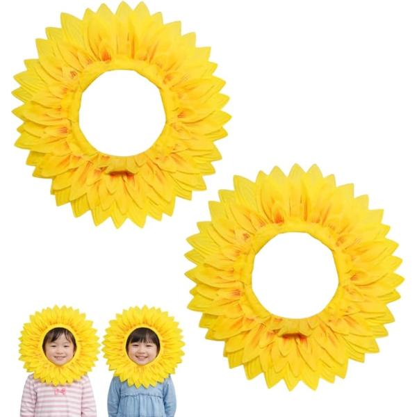 バリエーションコード : 2BROHIGSPL「ひまわり 被り物 子供」 明るい向日葵デザインの子供向けかぶりものは、かぶるだけで衣装が完成する手軽さが魅力。忙しい親でも準備に時間をかけず、行事や撮影を安心して迎えられます。「おもしろ お面...