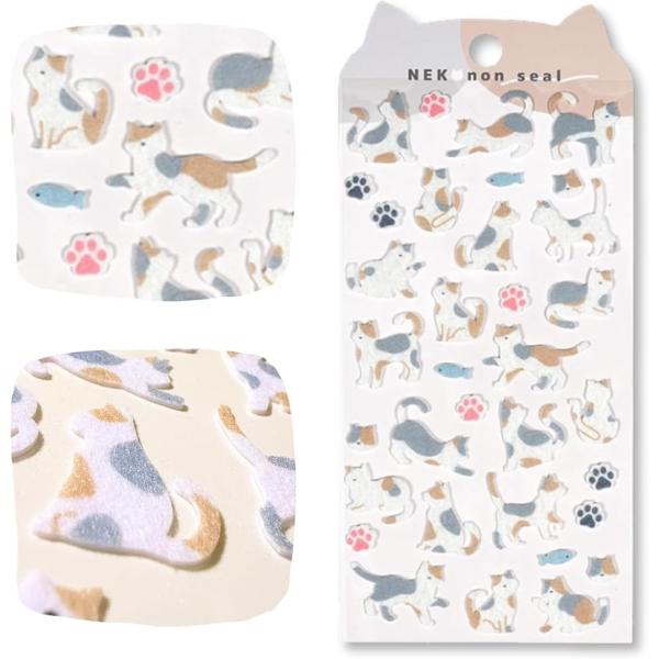 「フェルトならではの立体感」ふわっとした質感で、平面シールより“高見え”するワンポイントデコに。「大人かわいい くすみカラー」落ち着いた配色で、手帳や仕事ノートでも子どもっぽくなりにくい雰囲気。「猫モチーフがたっぷり」くろねこ・三毛猫・グレ...