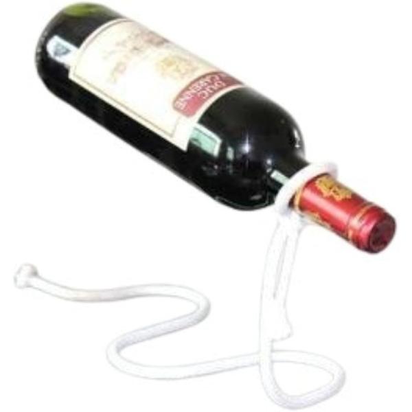 ワイン ラック ロープ 空中浮遊 風 ワインボトル ホルダー シャンパン スタンド インテリア「空中浮遊ボトル」空中浮遊したボトルが、ショップをオシャレに映えさせます「映えるインテリア」ワインラックを映える空間に変身..「オシャレ空間」キッ...