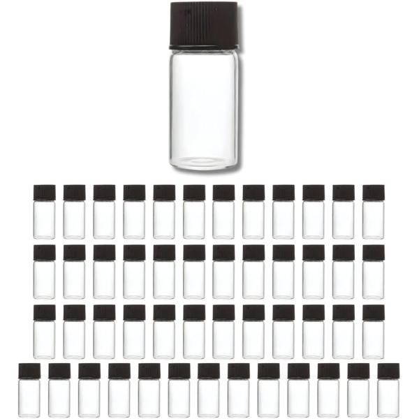 バリエーションコード : 2BRSX4WN01「耐熱性・透明性に優れたホウケイ酸ガラス製ミニボトル」ホウケイ酸ガラス（硬質・耐熱ガラス）を使用したガラス小瓶セットです。温度変化に強い素材で、アロマオイル、エッセンシャルオイル、香水、化粧水、...