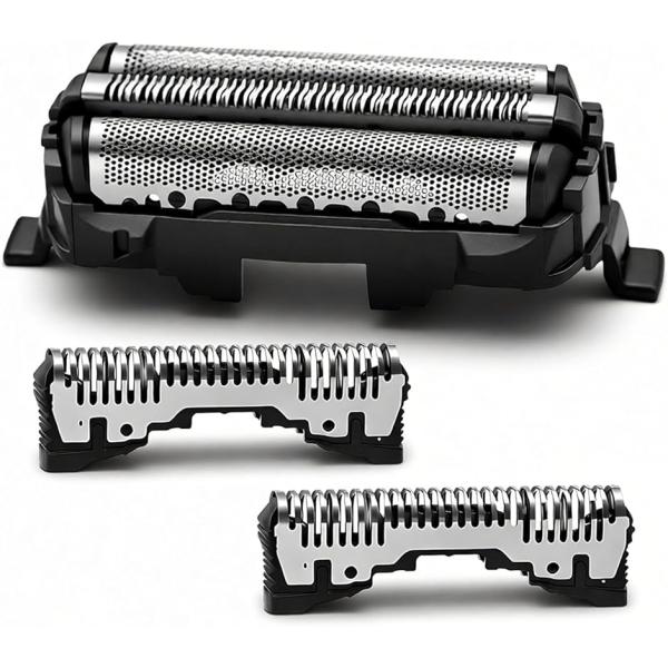 「型番」 パナソニック用 ES9013 セット替刃 （ ES9087 外刃 x 1、 ES9068 内刃 x 2）の互換品です。ご購入前に対応本体型番をご確認ください。交換時は、内刃と外刃を同時に新品に交換し、他社製替え刃との混用は絶対にお...