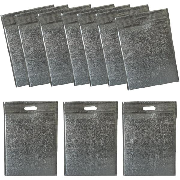 「断熱性の高さ」内側の発泡素材による断熱性、外側のアルミによる遮光性、厚みのある二重構造にて保冷・保温効果を発揮します。外部の熱や冷気が中に伝わるのを防ぐので、買い物から帰宅までの移動間の保冷、温度や鮮度もキープできる便利なアイテムです。「...