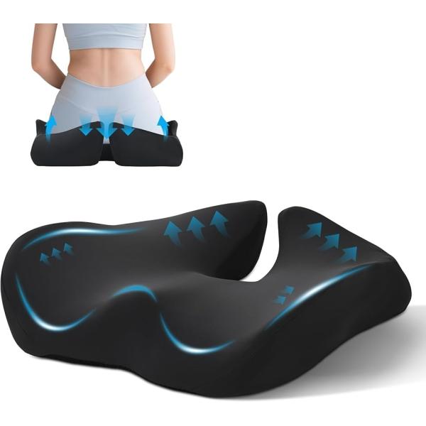 「立体U字カットと体圧分散設計」独自のU字カット構造により、座面への圧力を面で受け止めます。両側の立体形状が体に沿ってフィットし、安定した座り心地をサポート。坐骨周辺への集中圧力を分散させることで、デスクワーク時の快適さを長時間キープします...