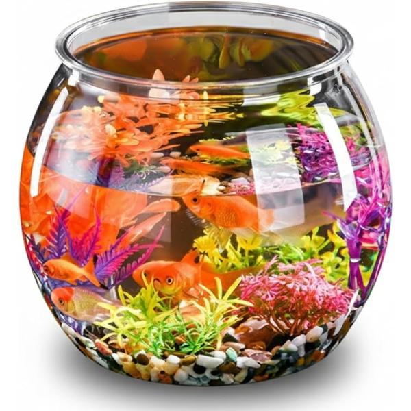 バリエーションコード : 2BRTRSQCUL「透明感のあるプラスチック金魚鉢」クリアな透明素材を使用したプラスチック金魚鉢で、金魚やメダカの姿を鮮やかに観察できます。軽量で扱いやすく、お子さまでも扱いやすい点が魅力。インテリアとしても取り...