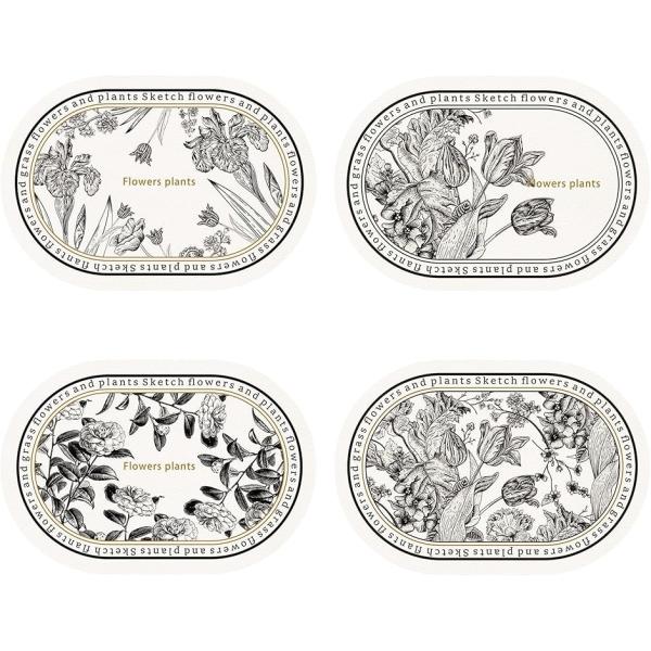 バリエーションコード : 2BRTSQTVJP「商品説明」 置くだけで食卓が華やぐ、アンティーク調のボタニカル柄ランチョンマット4枚セットです。繊細なスケッチ風の花柄とゴールドの縁取りが、優雅で高級感のある空間を演出します。表面には繊細なシ...