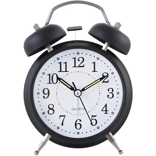 「大音量 目覚まし時計 双鈴機能」このアナログ 爆音目覚まし時計は、絶対起きれる目覚まし時計です。このおしゃれな振動 爆音めざまし時計は、双鈴があり、ハンマーが左右のベルを叩きます。うるさい目覚まし時計のベル音は、クリアで大音量であり、深い...