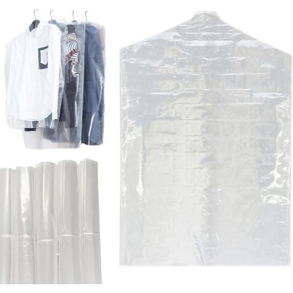 バリエーションコード : 2BU1T0GUSN衣類カバー 透明で中身が一目瞭然：洋服を一着ずつ包む透明ビニールカバー。シャツ・スーツ・制服・ドレスなどに対応し、不織布に比べてがさばらないのでスッキリ整理整頓が可能。ハンガー用の穴付きのカバー...