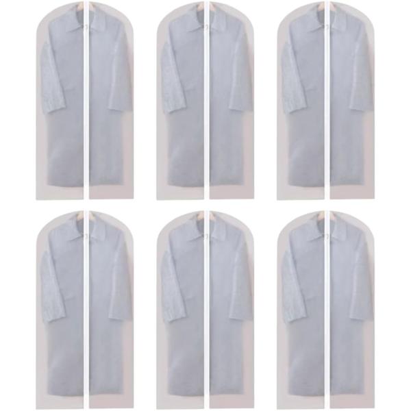 バリエーションコード : 2BRW0YP9WH「エコ素材採用」厚手PEVA素材を使用した洋服カバーは、防水・防塵・防虫に優れた高機能設計。通気性と柔軟性を兼ね備え、自然分解可能なエコ素材で環境にも配慮。「6枚セット」スーツ・ドレス・コート・...