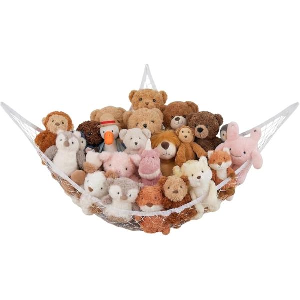 バリエーションコード : 2BRW9JXGI2「床の散らかりを解消」 増え続けるぬいぐるみを壁面へ。床面積を占領せず、お部屋を広く使える「浮かせる収納」の決定版です。「選べる2つのスタイル」 スタイリッシュな「オフホワイト（マクラメ縦型）」...