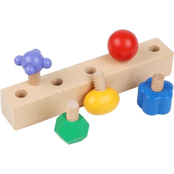 バリエーションコード : 2BRY3TPRQR「木製ねじあそび」 形合わせとねじ遊びを組み合わせた、木のおもちゃの知育玩具セットです。指先をたくさん使いながら遊べるから、手先のトレーニングにぴったり。ねじを回したり、形を合わせたり、パーツを...