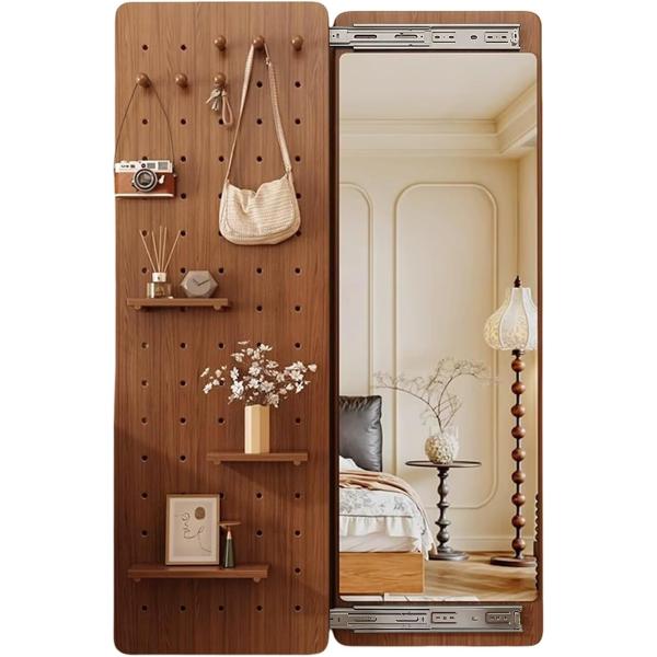 バリエーションコード : 2BROFOVJRI「隠蔽変形設計：鏡を隠せる“空間魔法”」スライド操作で鏡面を移動、不用時は“収納パネルのみ”を見せて空間を開放。来客時の雑踏解消とプライベート使用を両立します。「超簡単設置：女性1人で壁面固定O...