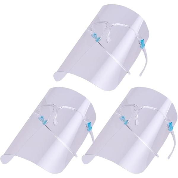 「お得な3個セット」 メガネフレーム3本と専用シールド3枚が入ったセットです。ご家族や職場での共有、予備用として便利にお使いいただけます。「メガネ型で簡単装着・高フィット感」 メガネをかけるように装着できるタイプなので、つけ外しが非常に簡単...