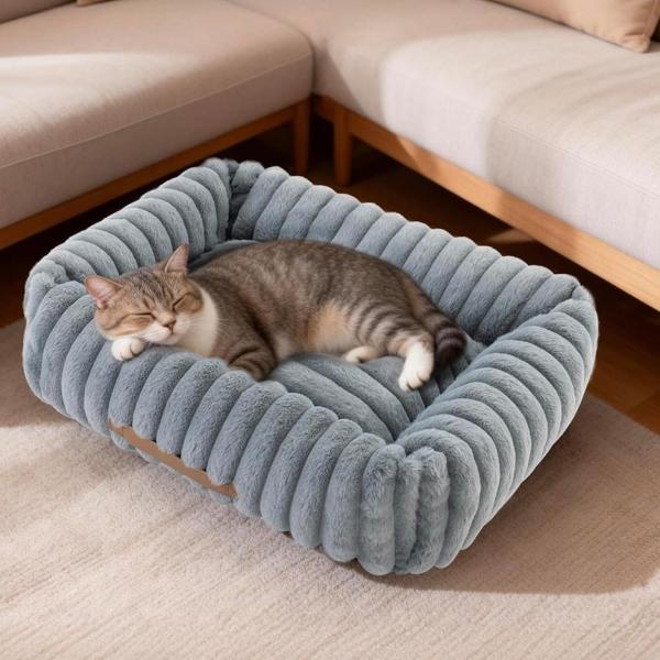 バリエーションコード : 2BRYW6FUX6「サイズ・重量と適正ペット」このペットベッドのサイズは約68x56x20cm、重量はわずか1.9kgです。コンパクトで持ち運びやすい設計です。高密度スポンジが十分なサポートを提供し、へたりにくい...