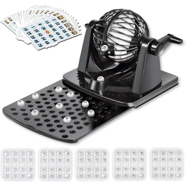 バリエーションコード : 2BU08LR5R2「全部入りのフルセット」ビンゴマシーン、ビンゴボール1.75個、ビンゴカード20枚、ボールトレイがすべて揃ったフルセットです。追加の用意が不要なので、すぐにビンゴ大会やパーティーで活躍してくれま...