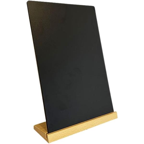 「両面使用可能」表裏どちらの面にも書き込み可能で、メニューや案内の使い分けに便利です。省スペースでも情報量を確保できます。水拭き・乾拭きで簡単に消せて繰り返し使えますので、カフェやイベントにも最適です。「安定感のある木製台座」しっかりとした...