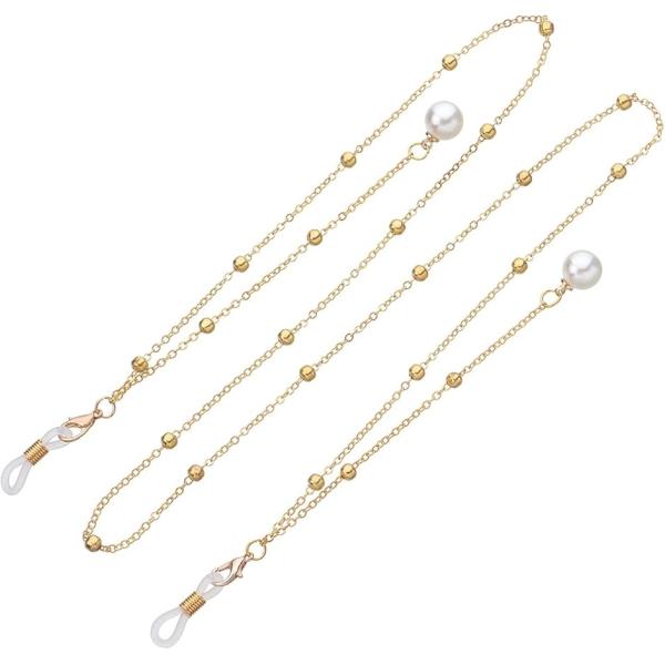 バリエーションコード : 2BU0HCDHYP「上品なパール装飾が目を引くデザイン」華奢なチェーンに小粒のフェイクパールを丁寧に配置した、上品で洗練されたメガネチェーンです。アクセサリー感覚で身につけられるため、装着時もスタイリッシュな印象...