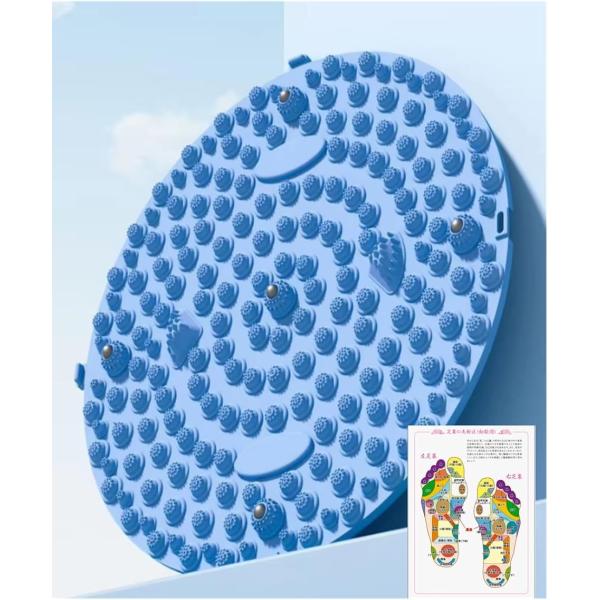 マッサージ効果：突起付きの円形デザインで足裏を刺激します。人間工学設計：直径約55cmの円形マットで、足のサイズを問わず快適な使用が可能耐久性：高品質なブルーのPVC素材を使用し、長期間の使用に耐える丈夫な構造多目的使用：浴室やシャワールー...