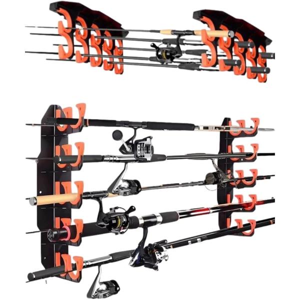 「壁面・天井取り付け対応のロッドスタンド」最大10本ものロッドを効率的に収納できる壁面・天井取付式ロッドスタンドです。キャスティングロッドやスピニングロッドなど、様々なタイプに対応可能で釣竿をスッキリ収納できます。ガレージや物置スペース、玄...