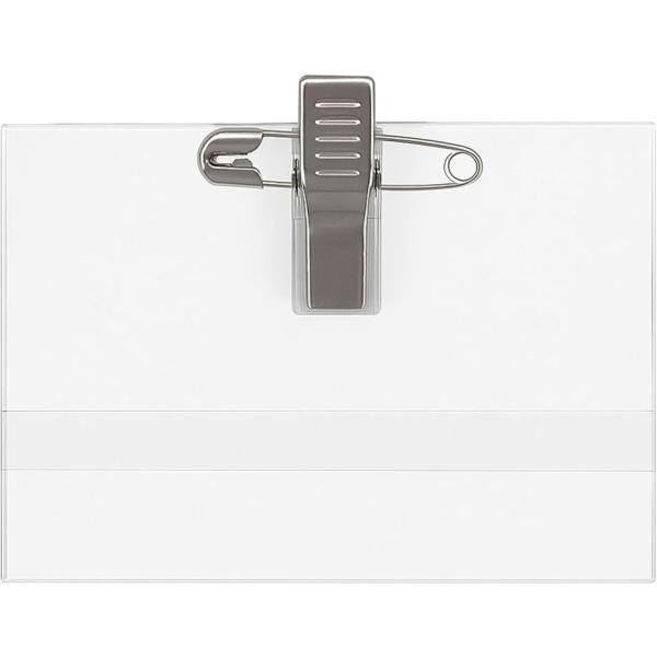 「クリップ・安全ピン・台紙付き」着用部にはクリップと安全ピン、ケース内には台紙が付属するので開封してすぐに使えます。「お得な100個セット」100個セットだからイベントや会議、交流会等にピッタリです。「幅広い用途に対応」一般的な名刺サイズに...