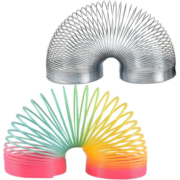 鮮やかで迫力あるレインボースプリング グラデーションのレインボースプリングは、伸ばすと長くなり、元の形に瞬時に戻る特性があります。階段で転がすと弾むように動き、子供の好奇心を刺激し、集中力や観察力を自然に育みます。色鮮やかで可愛いレインボー...