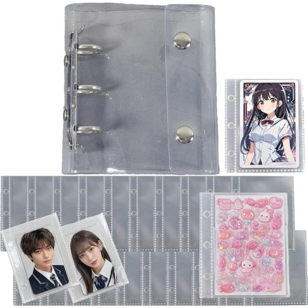 バリエーションコード : 2BU1XGNTC5「キラキラ透明で個性が光る」クリアカラーか、ラメ入りのクリアカバーどちらかを選択可能。手帳が光を反射し、バインダーの中身を可愛く引き立ててくれる特別感あるデザインです。＊シール、カード等は別売り...