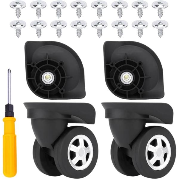 バリエーションコード : 2BUVL64SX2「摩耗したスーツケースのタイヤを交換できる」スーツケースやキャリーケース、キャリーバッグのタイヤ交換用キットです。長くスーツケースを使用しているとタイヤの摩耗や劣化によるタイヤのひび割れ、ベアリ...