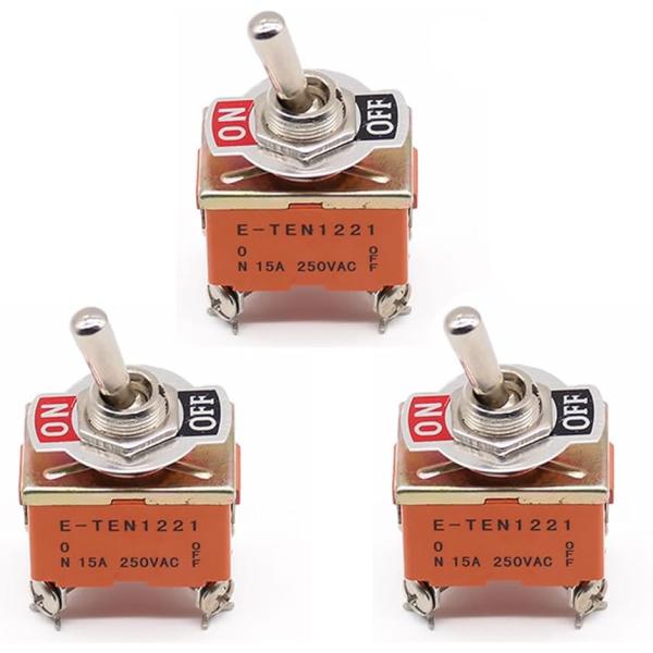 高耐久ながらコンパクト設計。4ピン2ポジションのミニトグルスイッチ3個セットです。トグルスイッチ 4ピン 2ポジション ON-OFFで、自動車や家電のDIY用に最適。ロッカースイッチやロッカートグルスイッチの代替としても便利なスイッチ。双極...