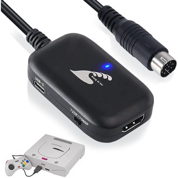 ＊セガサターンのHDMI接続ケーブルです。テレビにアナログ(RCA)入力が無く使えない場合でもHDMI接続で今のテレビでも使えます。＊簡単接続：差し込むだけで懐かしのゲームがHDMI接続で楽しめます。HDMI接続する事でノイズを遮断しゴース...