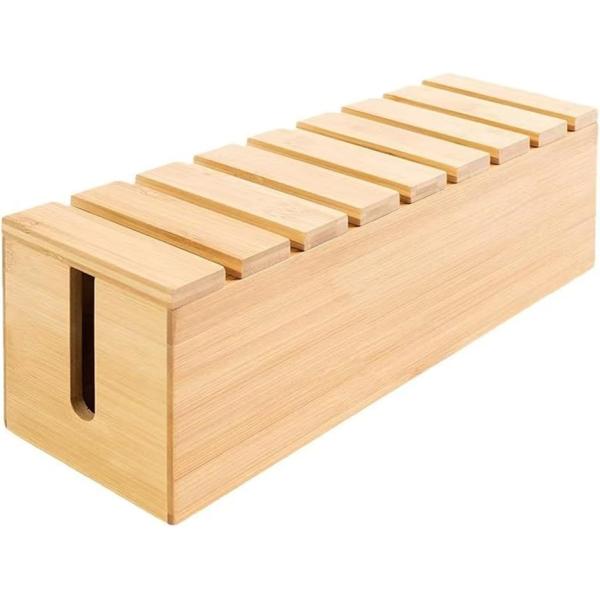 バリエーションコード : 2BU34O8Q6W「商品説明」お部屋のごちゃごちゃした配線を美しく隠せる、ナチュラルな木製ケーブルボックスです。インテリアに馴染むシンプルな竹製デザインで、電源タップや充電器をまとめて収納可能。上部スリットからコ...