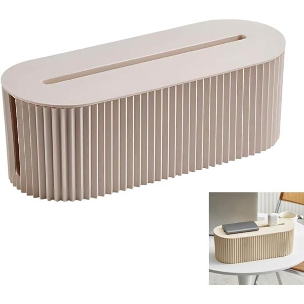 バリエーションコード : 2BU32P3PC2「たっぷり収納・すっきり整理」電源タップやごちゃつくケーブルをまるっと収納できるケーブルボックス。フタの上にはスマホやタブレットなど小物が置けて、デスク周りがスッキリ整う収納アイテム。「ホコリ＆...